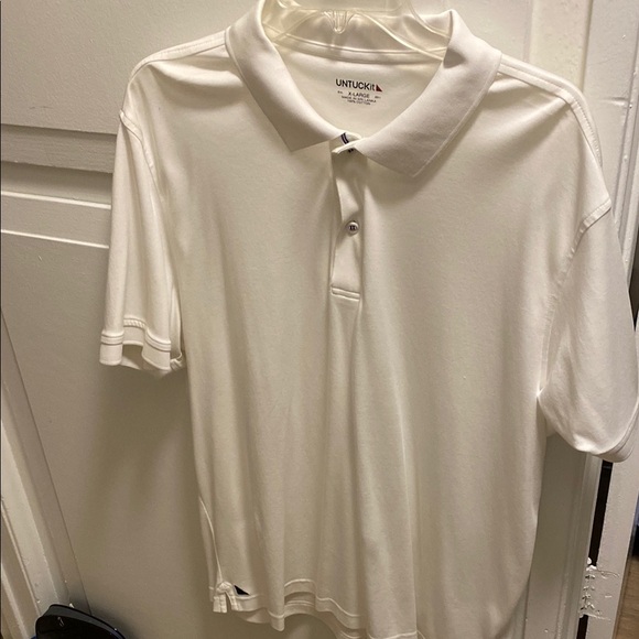 UNTUCKit | Shirts | Untuckit White Polo Shirt With Short Sleeves And ...